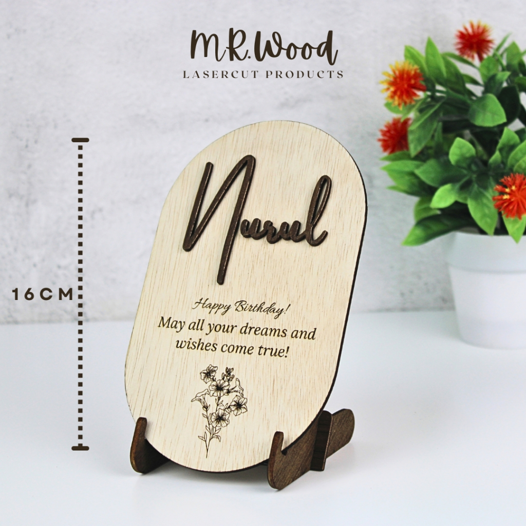 Name and Wish Stand Decor - Ellipse Shape Design - SHIP IN 3 WORKING ...