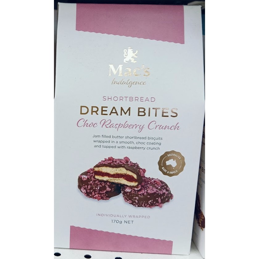 Choc Raspberry MAC'S INDULGENCE Dream Bites Shortbread (170g) | Shopee ...
