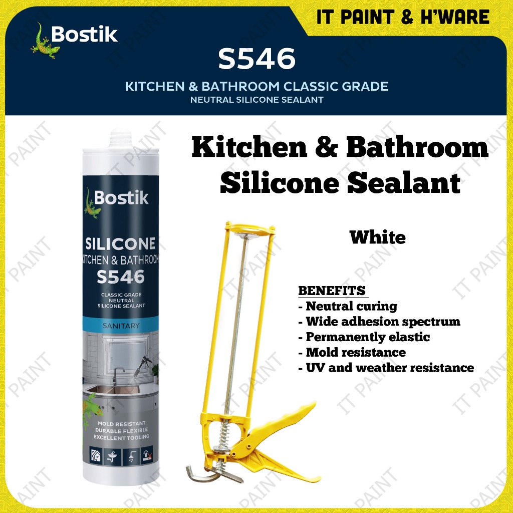 [Expired] BOSTIK S546 Kitchen & Bathroom Silicone Sealant Sanitary ...