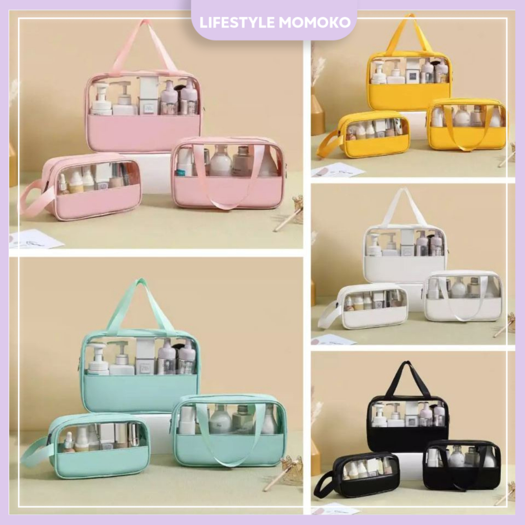 Modern Cosmetic Bag Wash PU Makeup Bag Travel Cosmetic Bag Beg Wanita ...