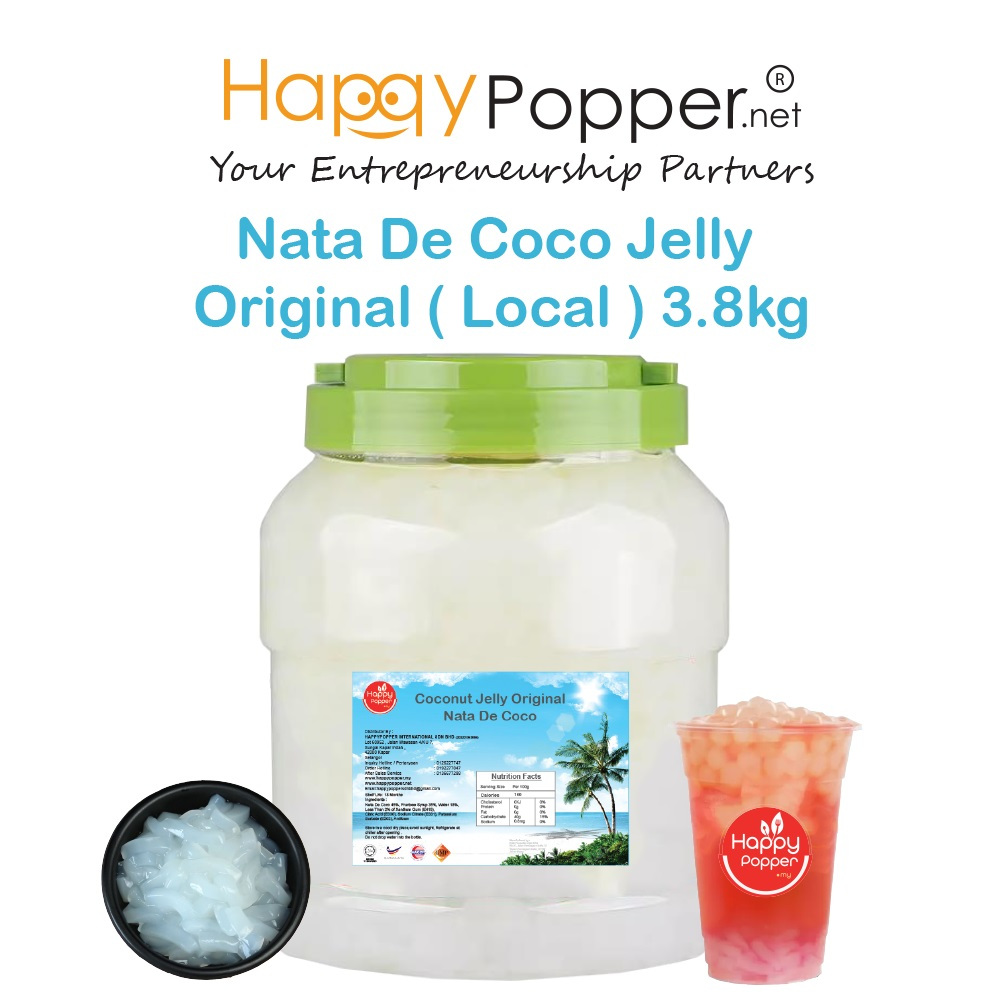 HAPPYPOPPER Nata De Coco Jelly 3.8kg Local Coconut Original QQ Cendol ...