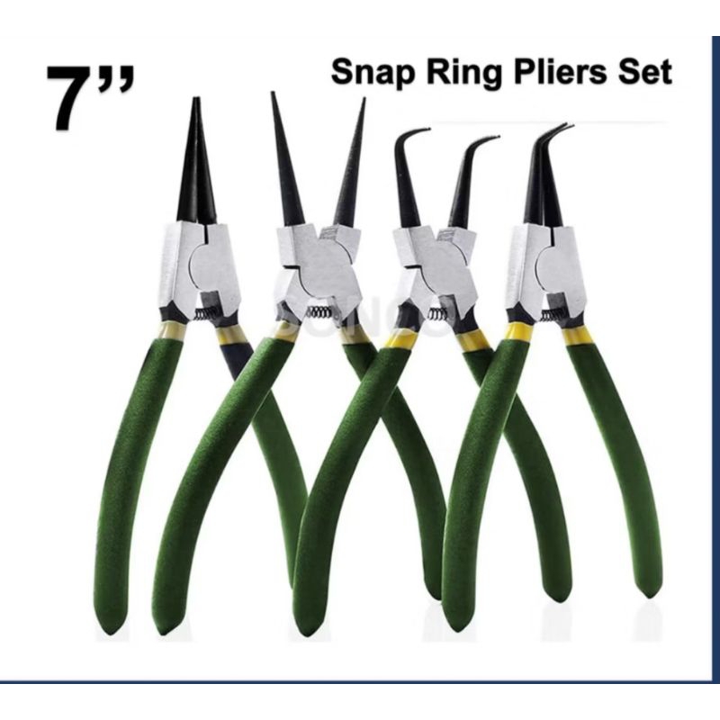 7" Inch Circlip Clip Plier Straight Bent Internal ExternalNeedle Snap ...