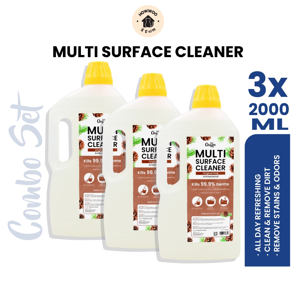 *Bundle* Cleanse360 Anti-Bacterial Multi Surface Cleaner [2000ml x 3 bottles | 2000ml x 4 ...