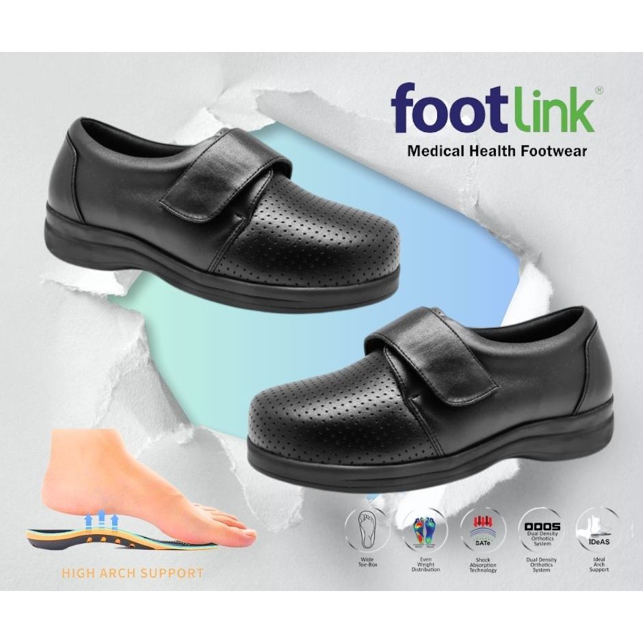 (KASUT DIABETES)Footlink Medical Health Shoes / DI 6988 DIABETIC SHOES ...