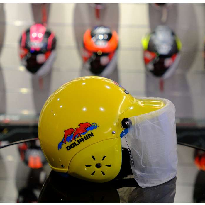 HELMET DOLPHIN Children's Game Helmet TOPI KELEDAR VISOREX RED BY SGV ...