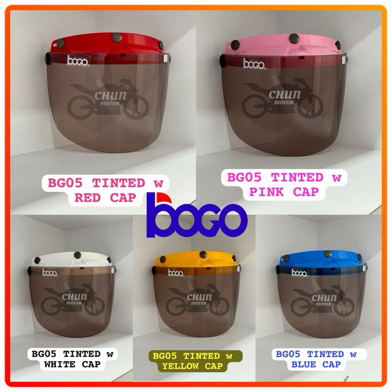 2024 Bogo Visor 3 Button 3 Pin Bogo Visor Colour Cap Helmet Motorcycle ...
