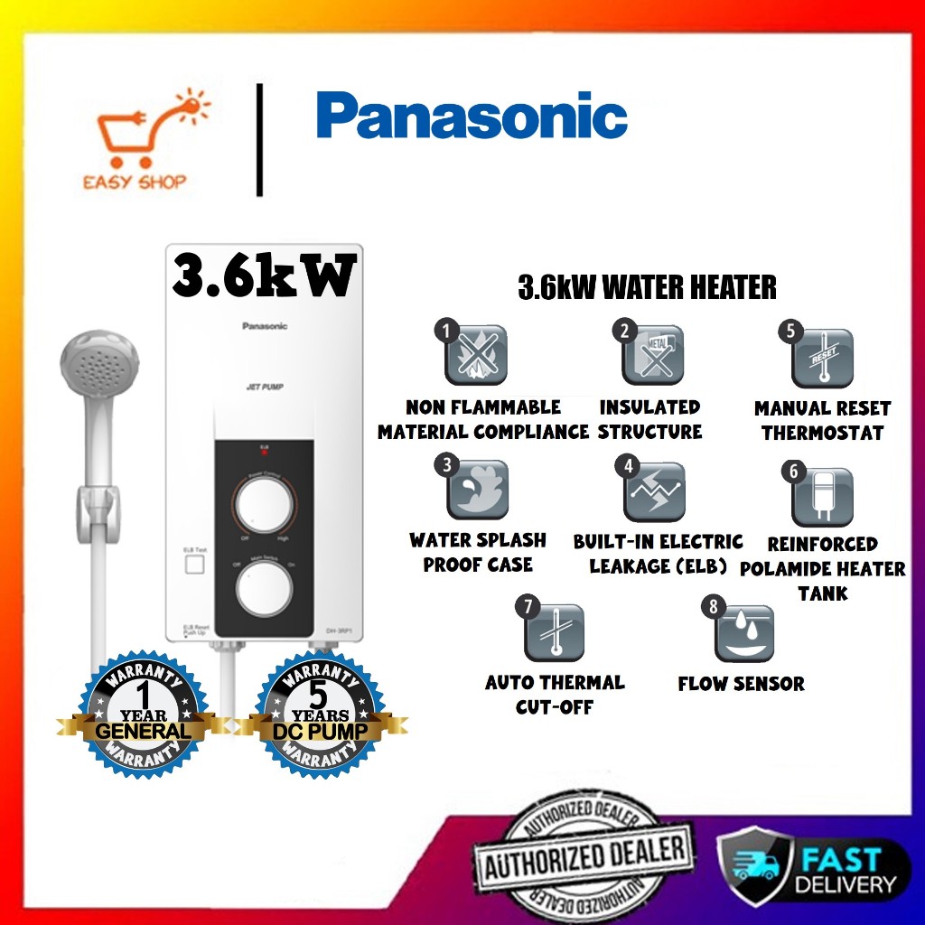 Panasonic Jet Pump Standard Series Home Shower DH-3RP1MK | Shopee Malaysia