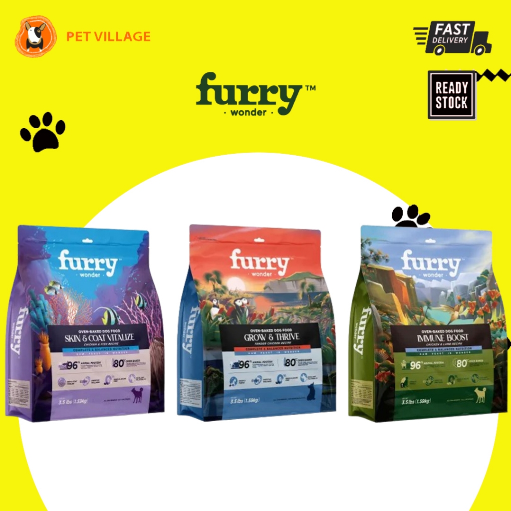 FURRY WONDER Oven-Baked Dog Food For Puppy/Dog 1.59KG (Grow&Thrive ...