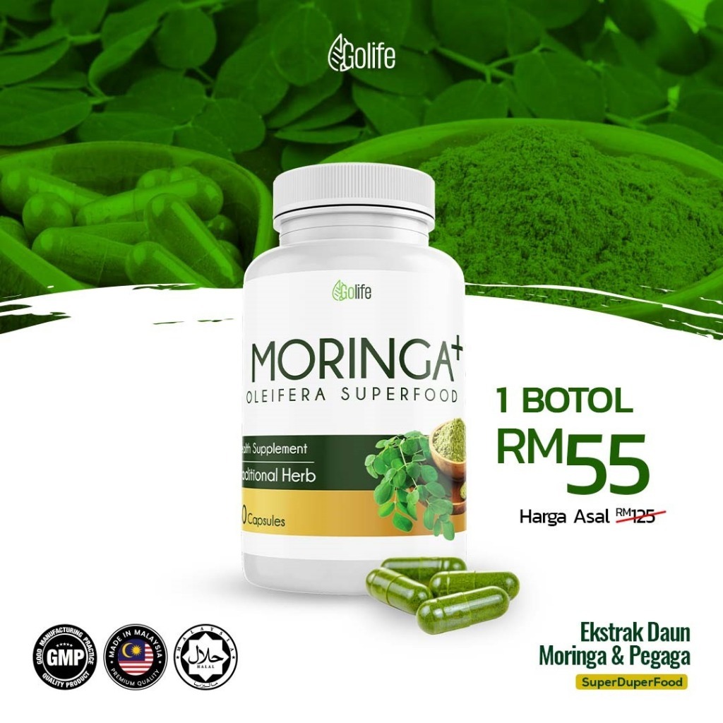 GO LIFE Kapsul Moringa 100% ORIGINAL / Moringa Oleifera | Kelor / Berry ...