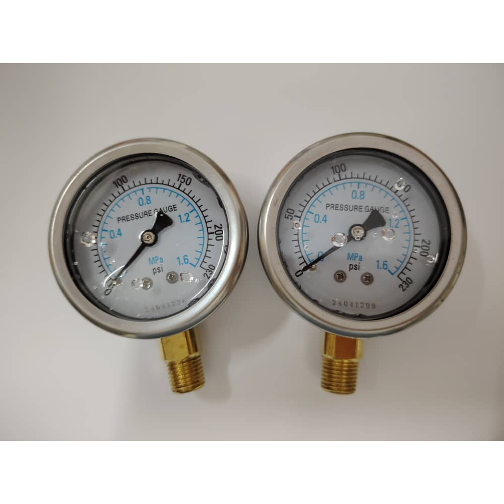 Screw Compressor Oil Tank Pressure Gauge 16bar High Temperature YN60 ...