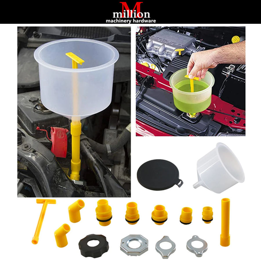 15pcs Car Radiator Coolant Filling Funnel Kit Spill Proof Car Water ...