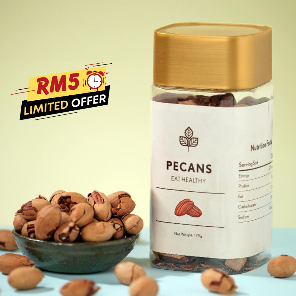 175gm The Nuts Bar HIGH GRADE Pecans Pekan Kacang Pecan 坚果碧根果 | Shopee ...