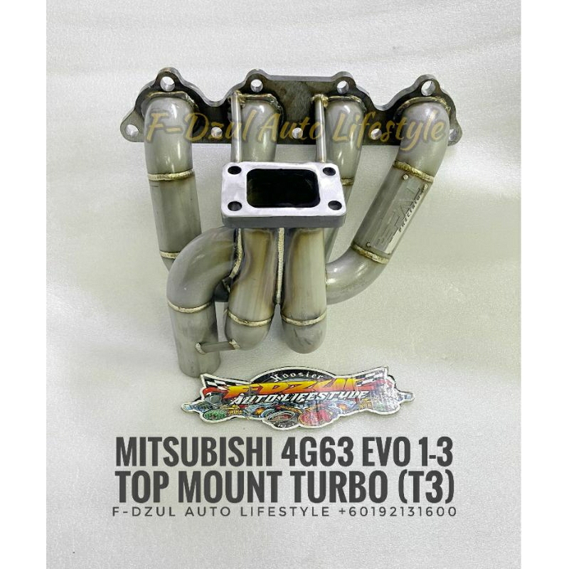 FAL Precision Banana Turbo Manifold Mitsubishi 4G63 EVO 1-3 Top Mount ...
