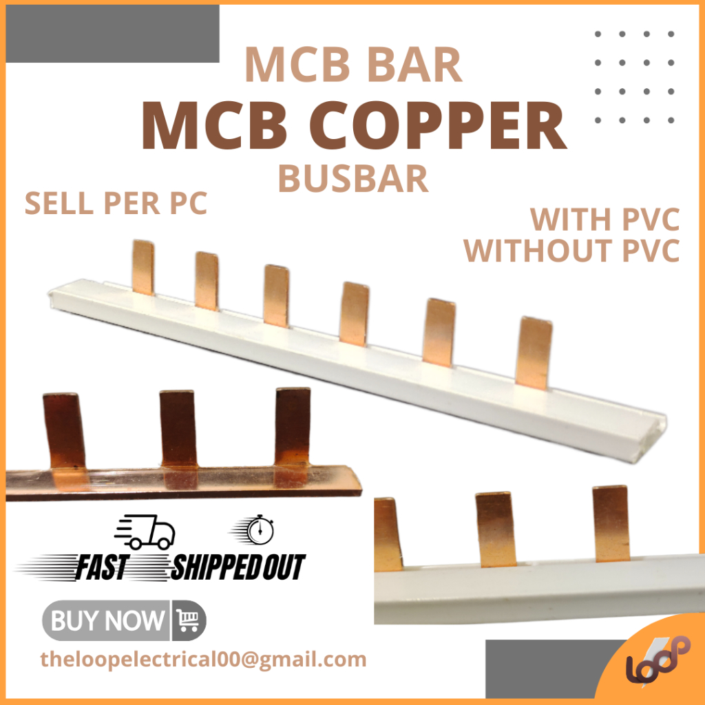 [READY STOCK] MCB COPPER BAR / MCB COPPER BUSBAR WITH PVC / WITHOUT PVC ...