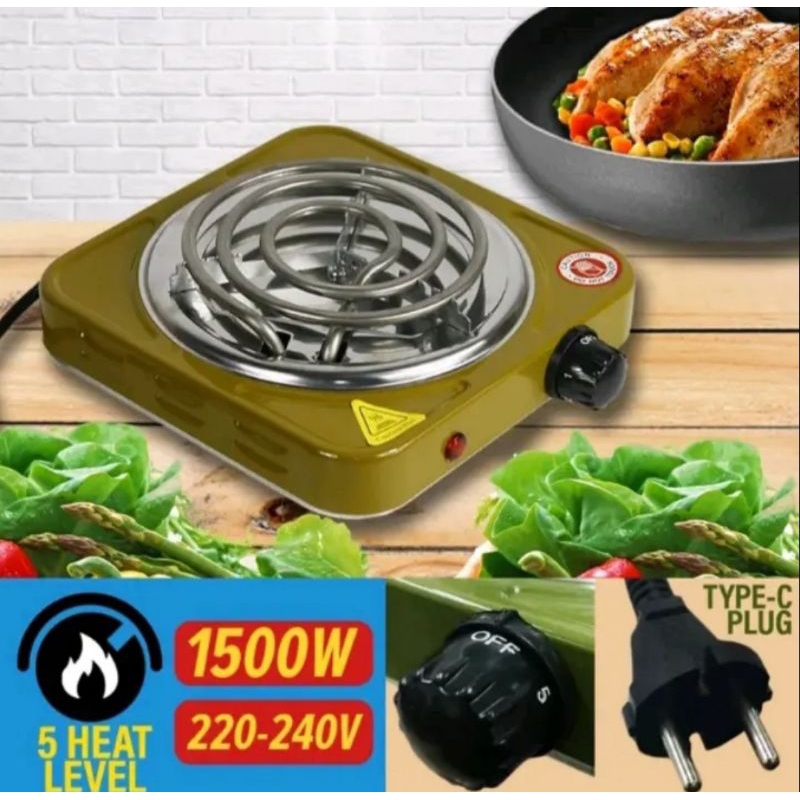 Dapur Masak Elektrik Eco Health Hot Plate Electric Cooker 1500W 220V ...