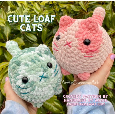 [PDF PATTERN] Crochet pattern Cute Loaf Cats | Shopee Malaysia