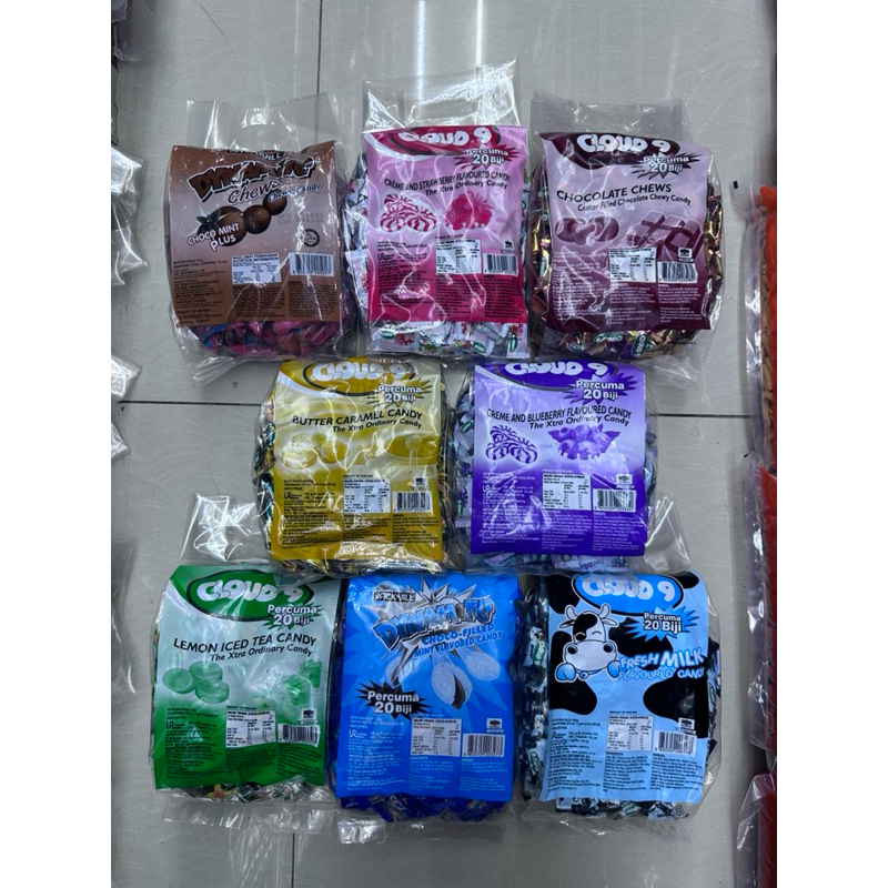 CLOUD 9 CANDY 320PCS LEMON ICED TEA / BUTTER CARAMEL / STRAWBERRY ...