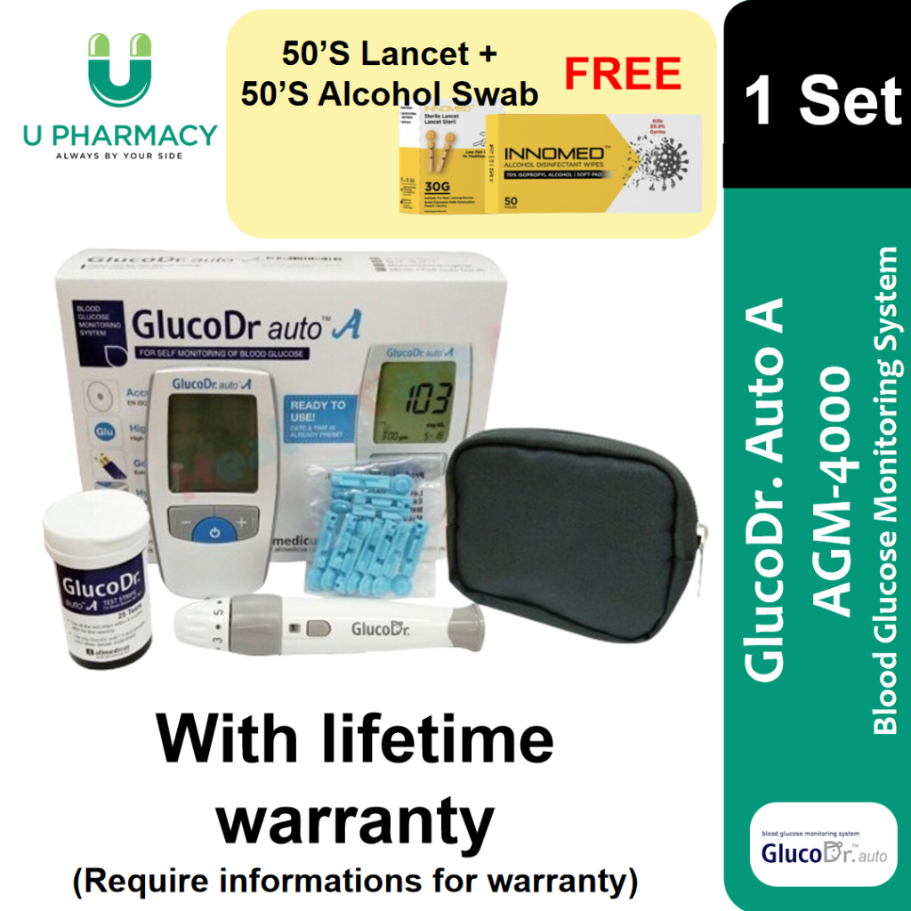 (U Pharmacy) GlucoDr. Auto A AGM-4000 Blood Glucose Monitoring System ...