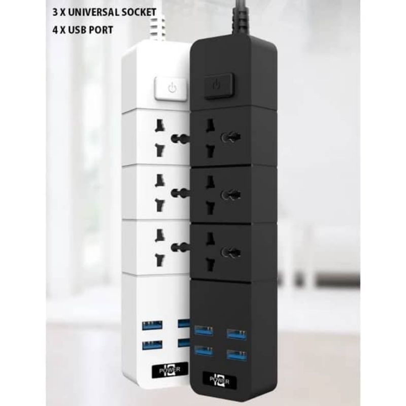 Universal Power Socket Extension With USB Ports PD Type C Surge ...