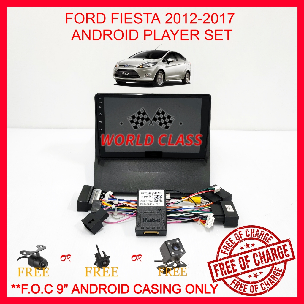 FORD FIESTA 2012-2017 ANDROID 9" IPS PLAYER 2.5D WITH ( F.O.C ANDROID ...