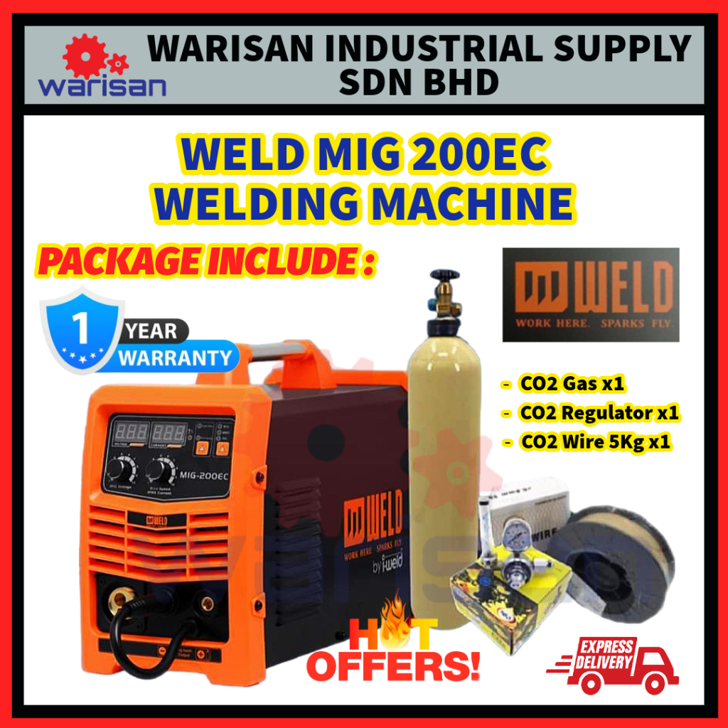 WELD MIG200EC Welding Machine Set MIG/MMA/TIG - 1Year Warranty | Shopee ...