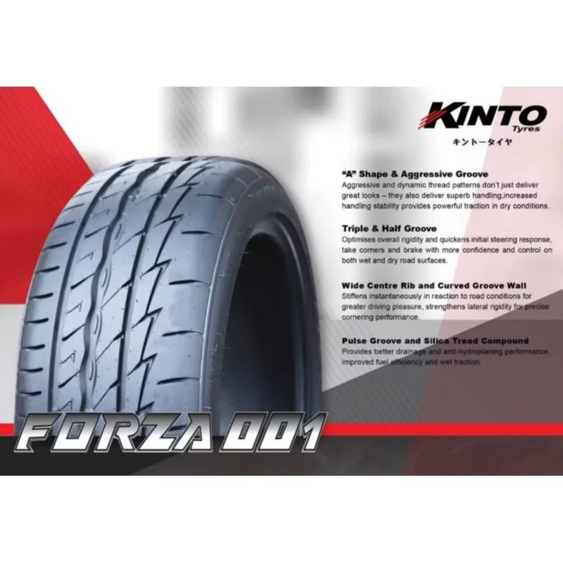 Tayar Kinto Forza 001 Tyre Made In Thailand Dot24 Japan Technology👍 ...