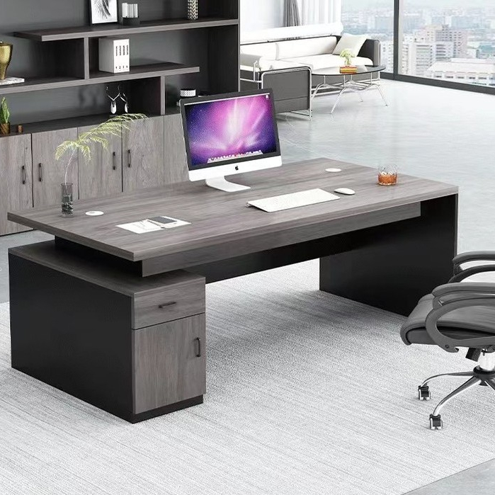 CEO desk with drawers and side cabinets/modern simple boss desk/manager ...