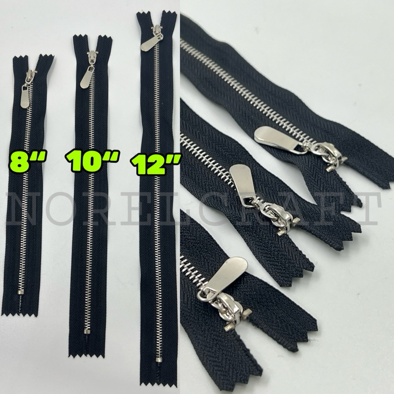 8”/10”/12” [1PC]FANCY ZIP CLOSE END/SILVER ZIP /ZIP JUBAH/ZIP BAJU/ZIP ...