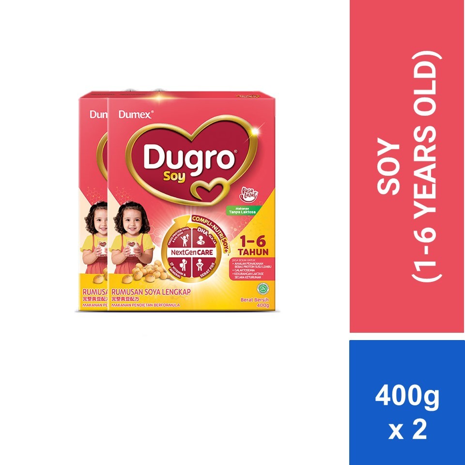 [Bundle of 2] Dumex Dugro Soy Tailored Nutrition Milk Formula 1-6 years ...