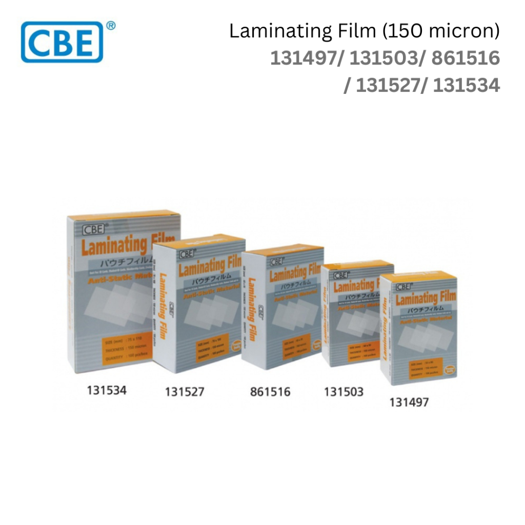 CBE 131497/ 131503/ 861516 / 131527/ 131534 Laminating Film (150 micron ...