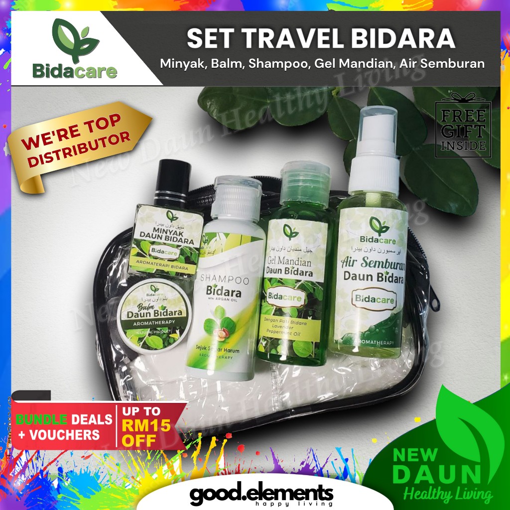 BIDACARE SET TRAVEL Mandian lengkap aromaterapi bidara rawatan rukyah ...