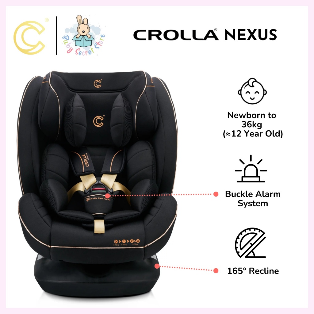 Crolla Nexus Convertible Car Seat - Newborn to 36kg NEW COLOUR | Shopee ...