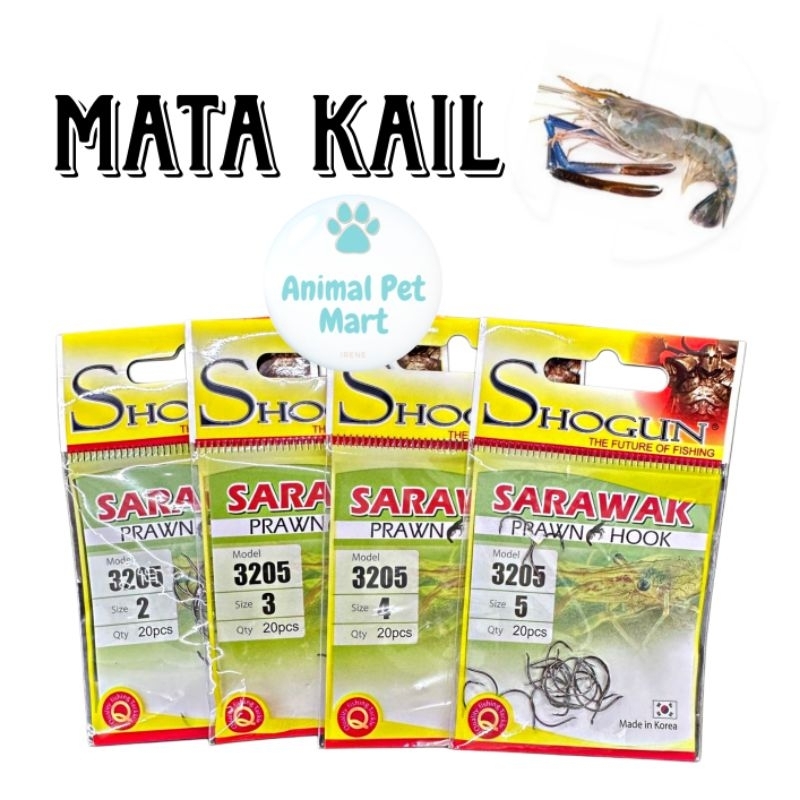 Shogun Sarawak Prawn Hook Mata Kail Udang Galah 3205 | Shopee Malaysia