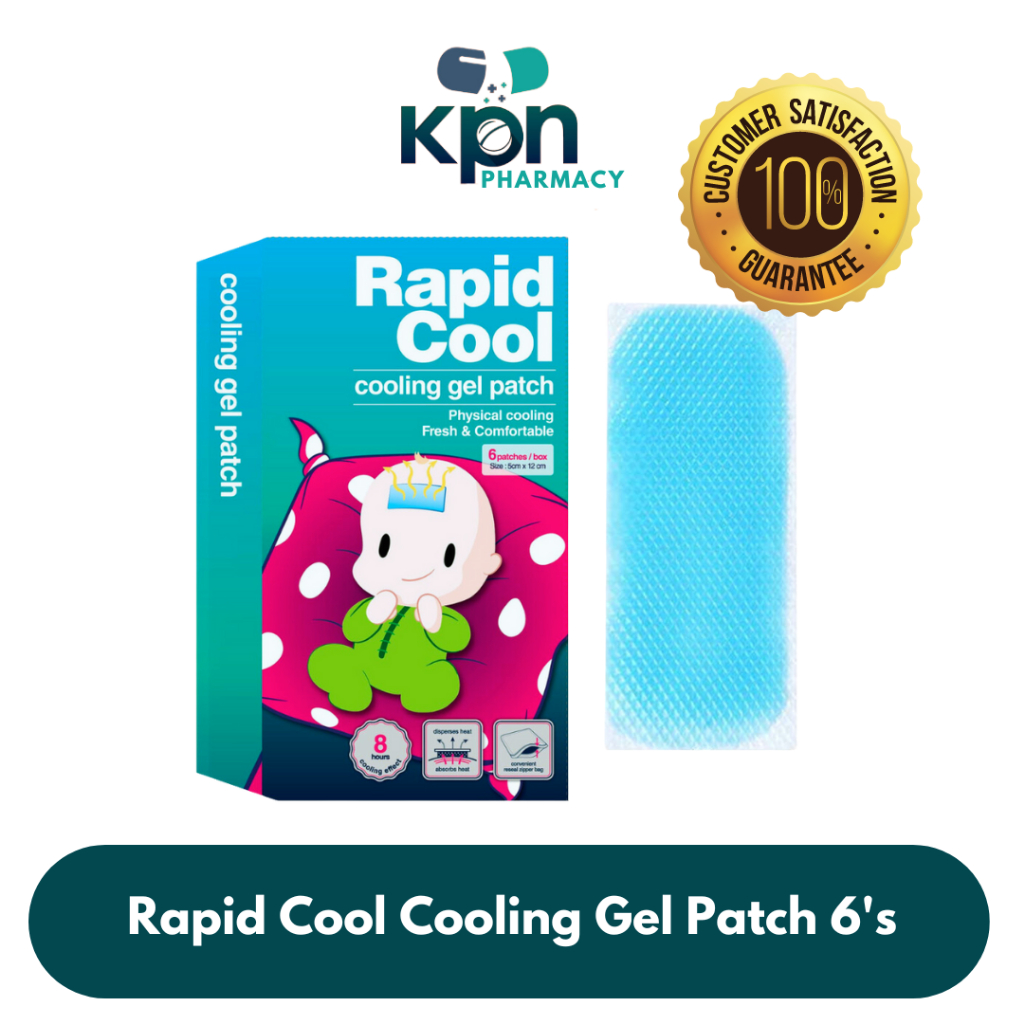 KPN Rapid Cool Cooling Gel Patch Fever 1 BOX 6's Cool Fever Bye Bye ...