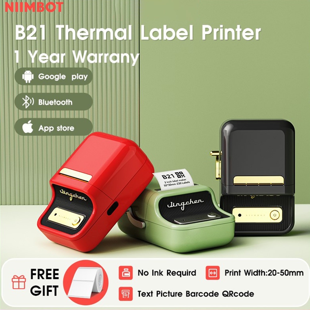 NIIMBOT B21/B1 Thermal Label Printer Wireless Portable Multi-function Food Medical Label Printer ...