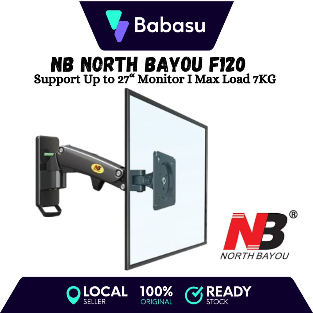 NB North Bayou F120 Gas Strut Spring Wall Mount with Support Up to 27 ...