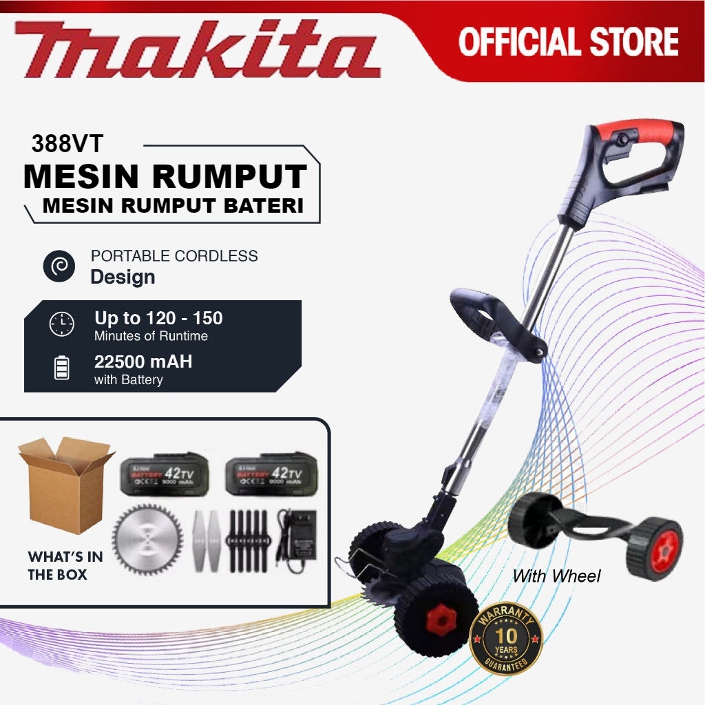 Makita Mesin Rumput Bateri 388VT Grass Cutter Machine Cordless Grass ...