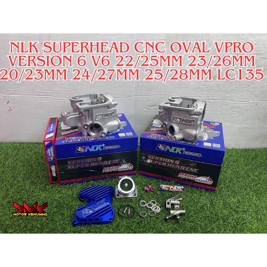NLK SUPERHEAD LC Y15 V6 CNC OVAL VPRO VERSION 6 V6 22/25MM 23/26MM 20 ...
