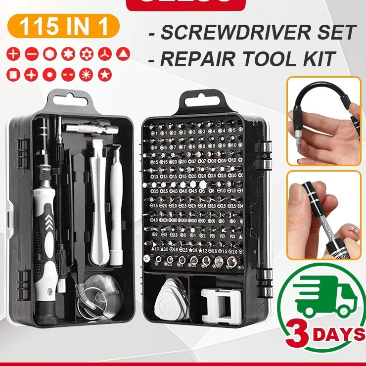 115 in 1 Screwdriver Set Mini DIY Repair Tool Kit Pemutar SkruMobile ...