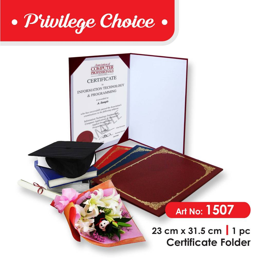 Premium Stamped Graduation Certificate Holder / Certificate Cover for ...