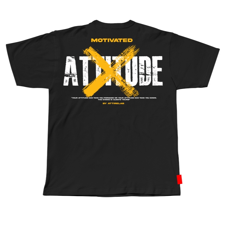 Motivated Attitude Graphic Design Tshirt Baju Lelaki Plus size 100% ...