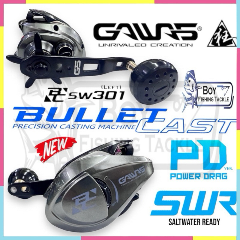 2024 GAWAS BULLET CAST BAITCASTING BC-SW301-PD REEL BULLETCAST FISHING ...