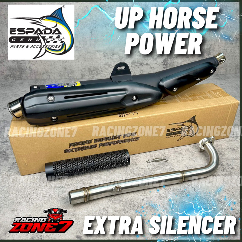 100% ESPADA SRL115Fi SRL115ZR SRL110 28mm E4 STD Open Racing Exhaust Pipe/ ekzos pipe Lagenda ...