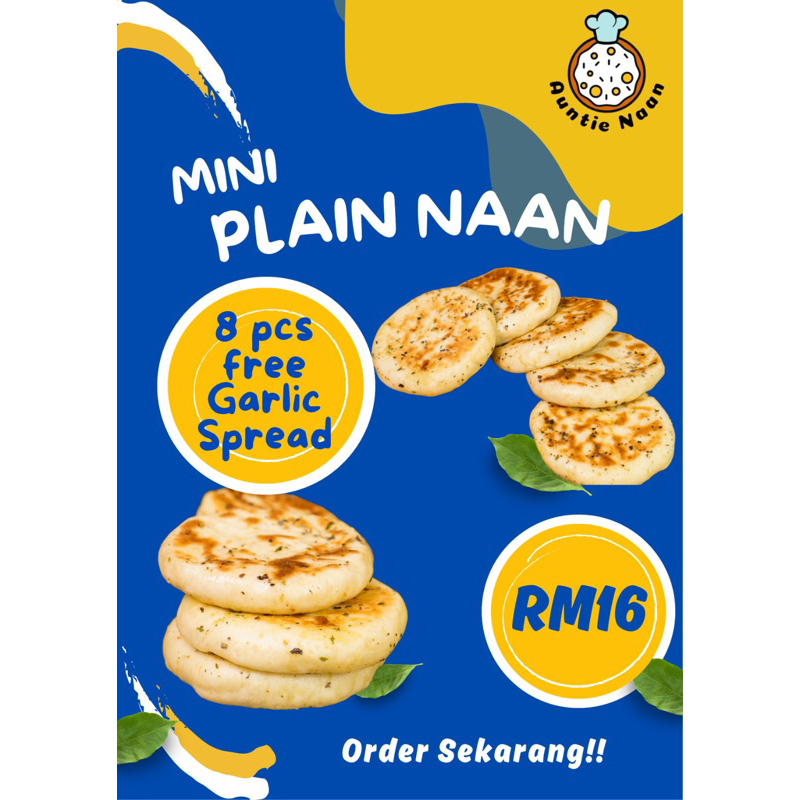 MINI PLAIN NAAN FROZEN(without cheese)‼️naan viral ‼️ MURAH | Shopee ...