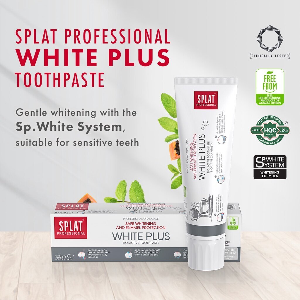 Splat Toothpaste White Plus 100G | Shopee Malaysia