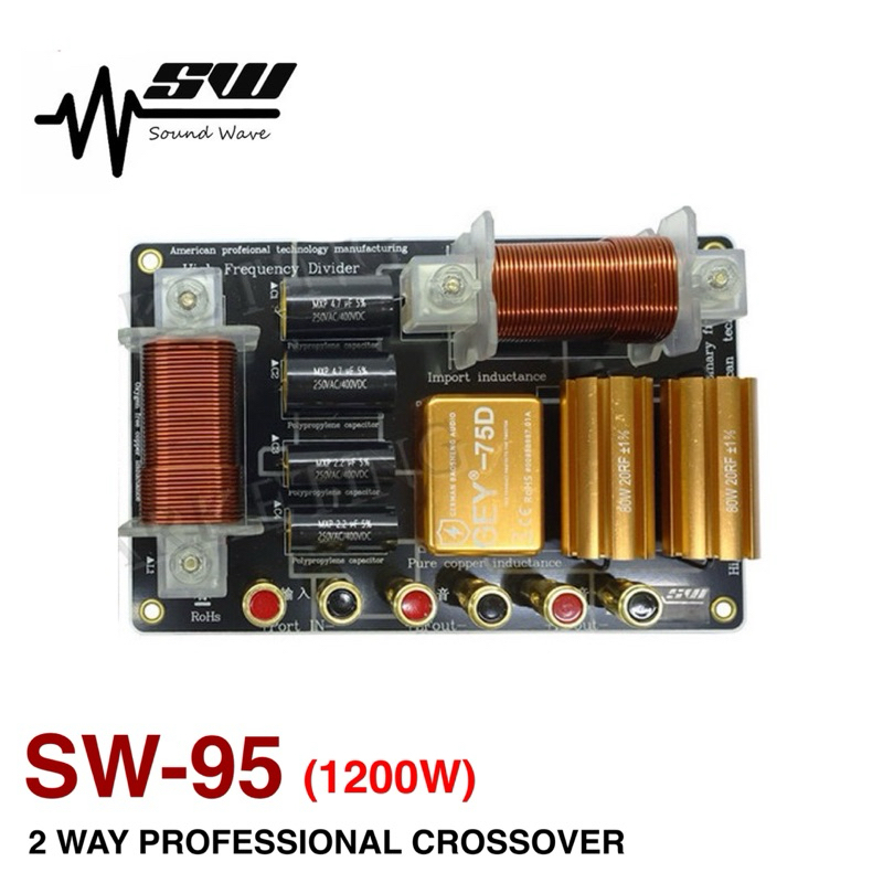SOUNDWAVE SW-95 CROSSOVER BOARD 1200W TREBLE BASS CROSSOVER BOARD ...