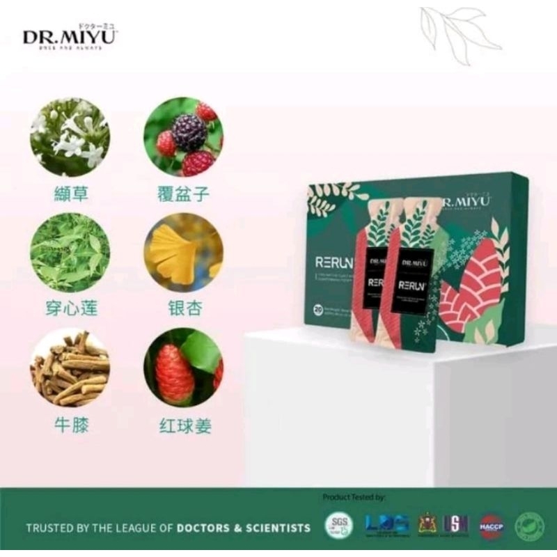 DR.MIYU RERUN 100% Natural Plant-Based Beverage 600ml (30ml x 20 sachets/sacet) | Shopee Malaysia