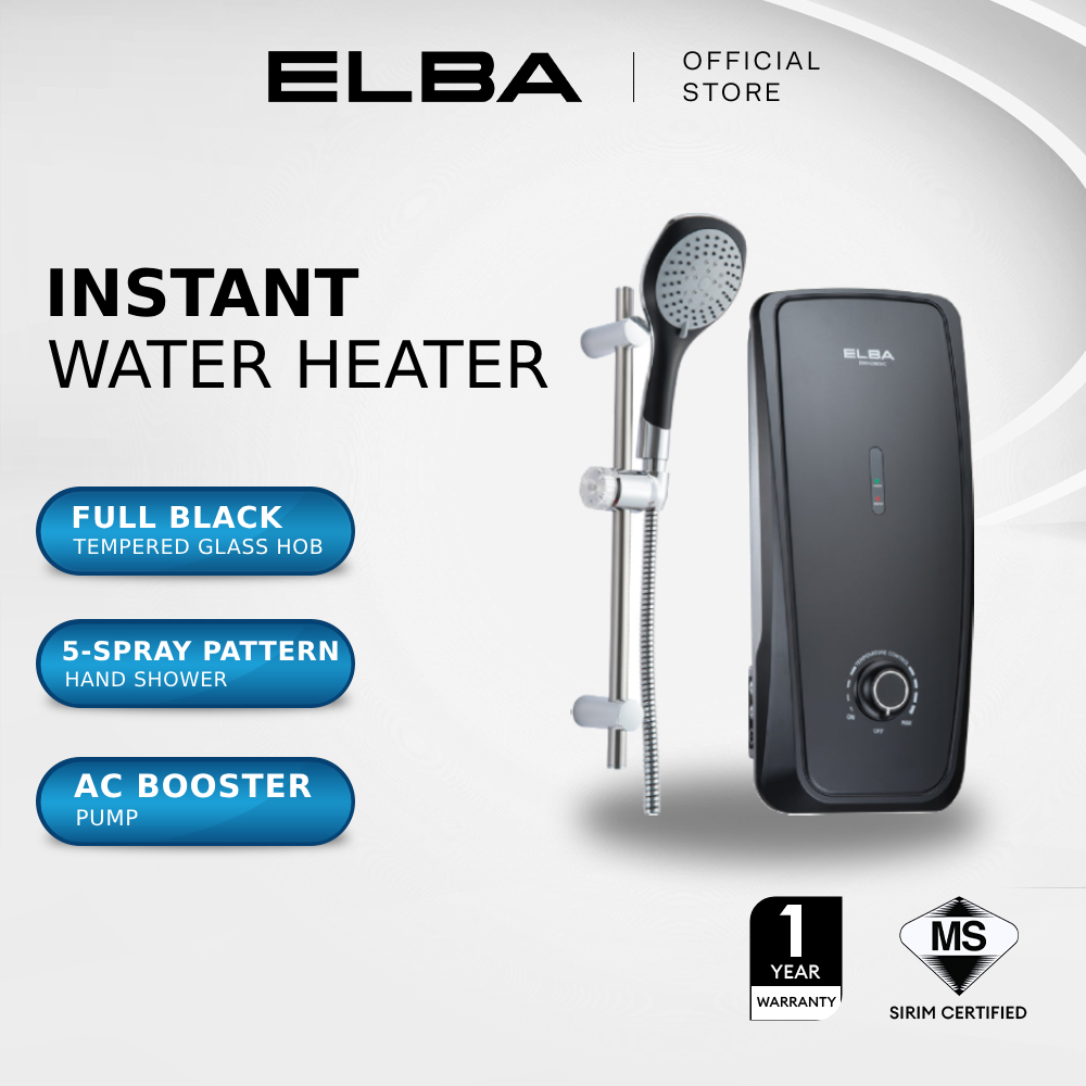 ELBA Instant Water Heater ATTIVO Series EWH-G3663AC(MB) / EWH-G3663AC ...