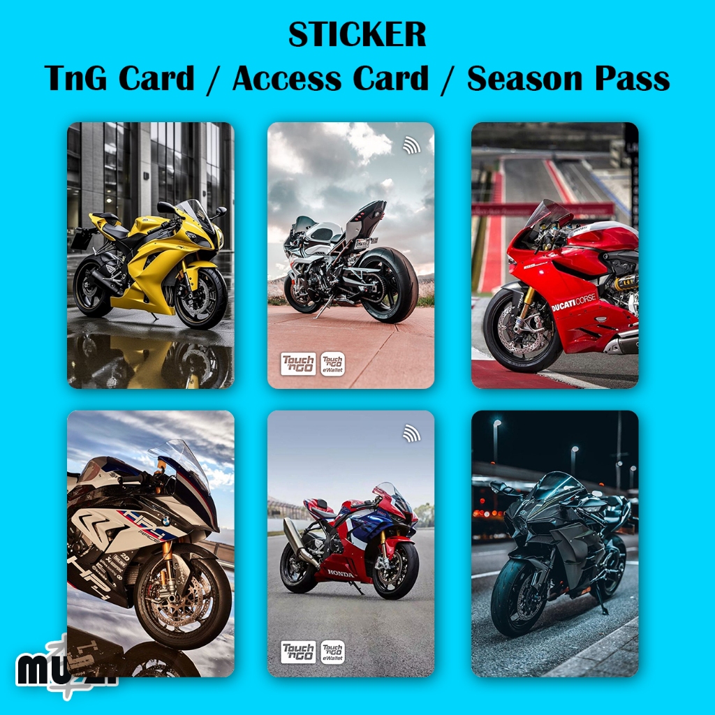 Superbike TnG Card STICKER NFC STICKER Waterproof Thick Hard Material ...