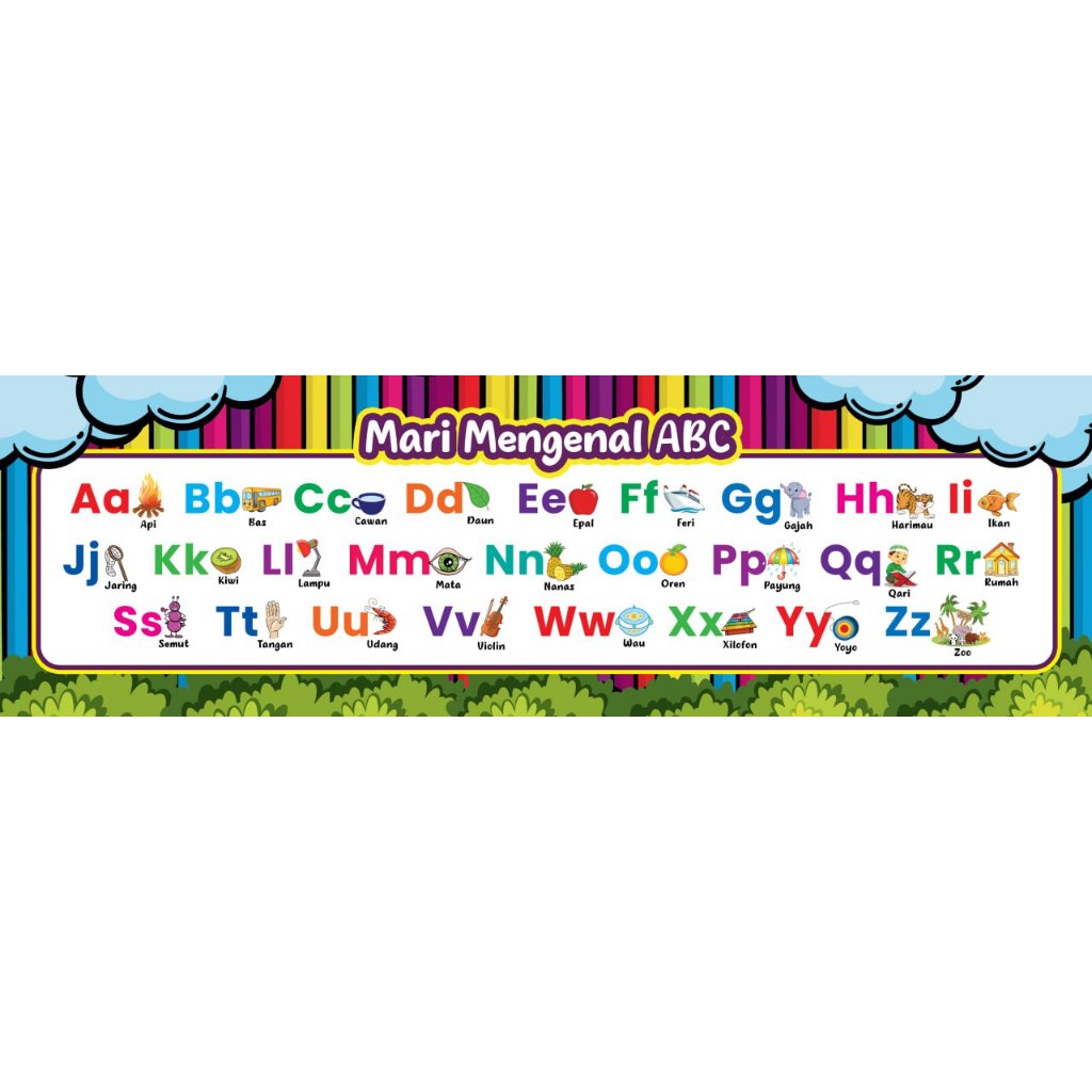 BANNER MENGENAL ABC / NOMBOR / HURUF JAWI / KECERIAAN KELAS / KECERIAAN ...
